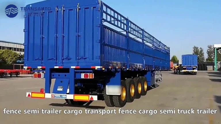 Fence Semi Cargo Trailer Drop Side Wall Trailers – Transauto | Best ...